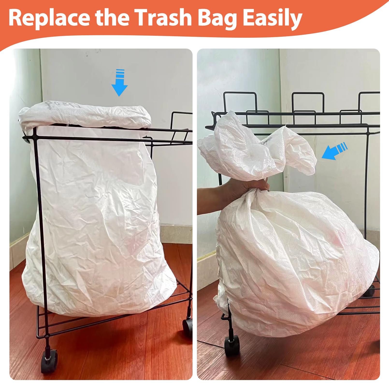 VIAV Garbage Bag Holder Portable Trash Rack Can with 30 PCS Trash Bags Outdoor Waste Bins Camping Trash Can for Indoor Outdoor RV Picnic Kitchen Home Use