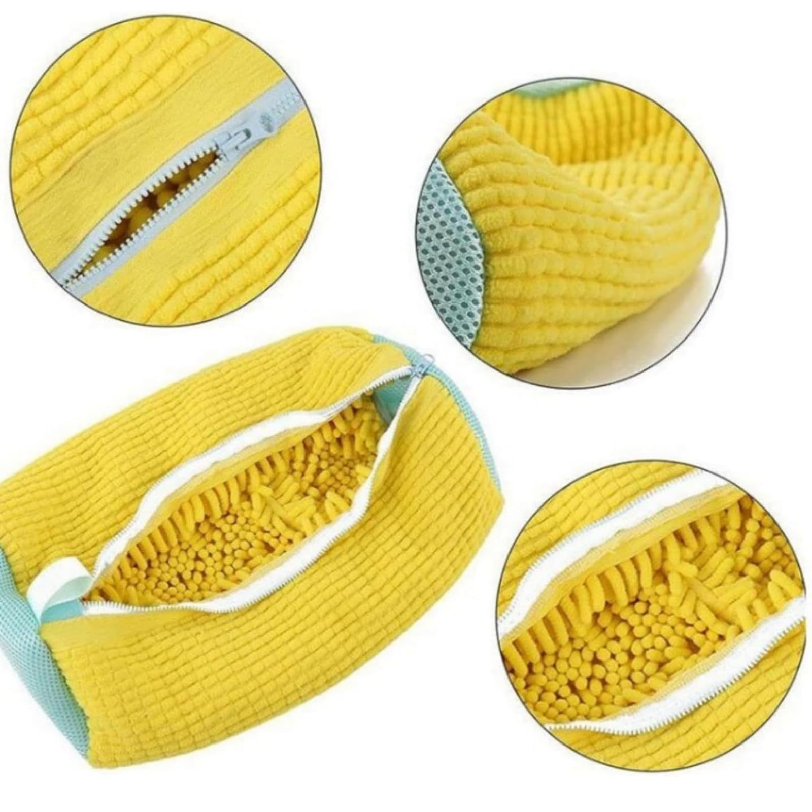Shoe Laundry Bag for Washing Machine,Shoe Cleaning Bag,Shoes Wash Bags,Sneaker Mesh Washing Bag,shoe Cleaning Laundry ,Shoes Laundry Bag Sneaker Washing Bag for 360° Cleaning White Shoes (Yellow 1PC)