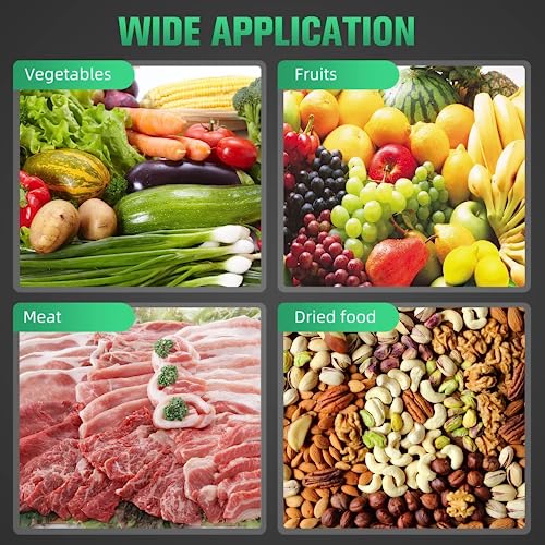 Vacuum Sealer Machine Food Vacuum Sealer Automatic Air Sealing System for Food Storage Dry and Wet Food Modes Compact Design 12.6 Inch with 15Pcs Seal Bags Starter Kit (Black)