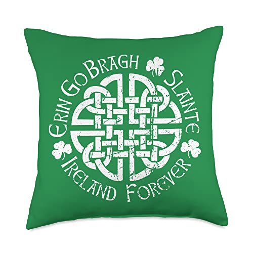 St. Paddy's Day by SRD St Patrick's Day Erin Go Bragh Slainte Ireland for Women Men Throw Pillow, 18x18, Multicolor
