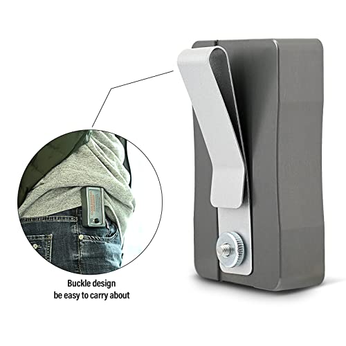 NEWISHTOOL Aluminum Alloy Disposal Blade Box to Break Snap Off Blade and Storage Used Blades, with Magnet and Hanging Clip Blade Disposal Container Safe to Dispose of Most Utility/Razor Blades