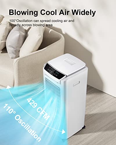 Uthfy Evaporative Air Cooler, 32" Swamp Cooler with 4.2 Gallons Water Tank, Remote Control, 90° Oscillation Cooling Fan with 3 Speeds, 12H Timer, 3 In 1 Tower Fan thats Blow Cold Air for Home, Office
