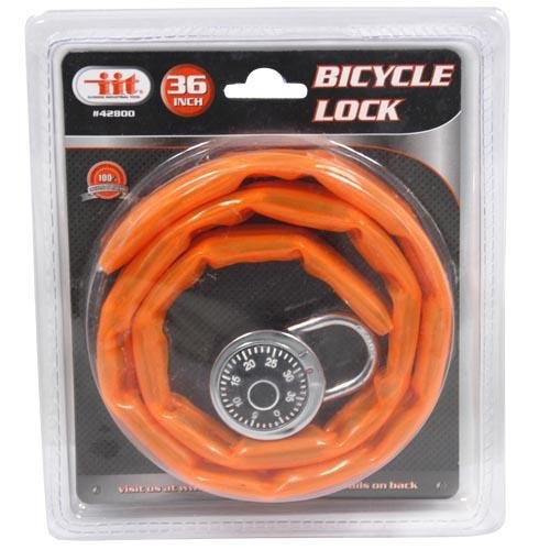 IIT 42800 36" Bicycle Lock Chrome Plated