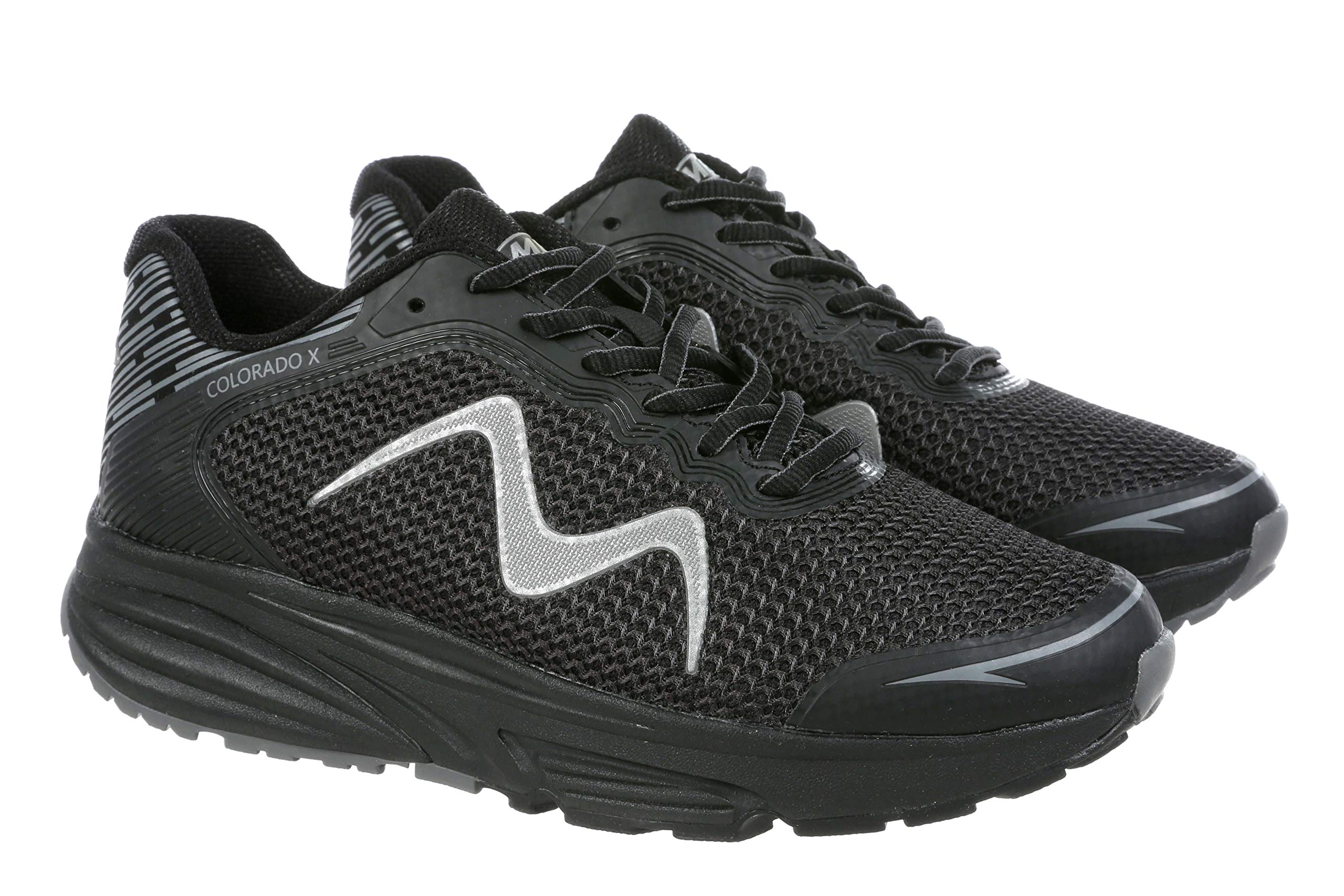 MBT Women's Colorado X Rocker Bottom Walking Shoe, Black - 8.5 M US