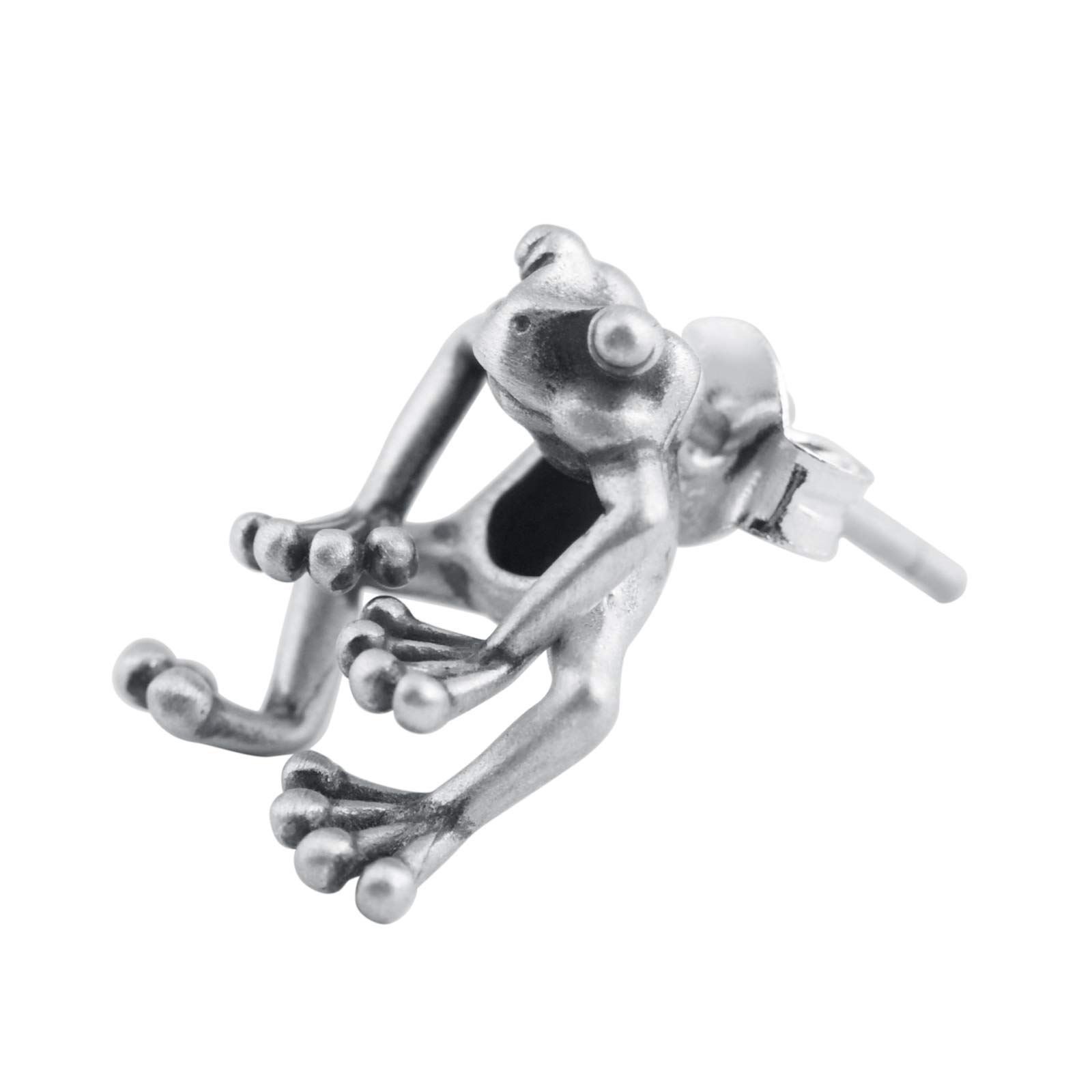 LOVECOM 2 Piece Frog 925 Sterling Silver Dangle Post Earrings for Women Cute Frog Vintage Animal Earring Jewelry Birthday Gifts