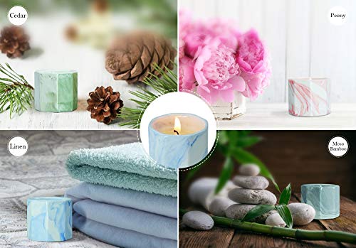 Scented Candles Set, Candles for Home Scented 4x2.0 oz/STRN Reed Diffuser Valentines Day, Home Fragrance Products Ocean Breeze/ 3.4oz/ 100ml