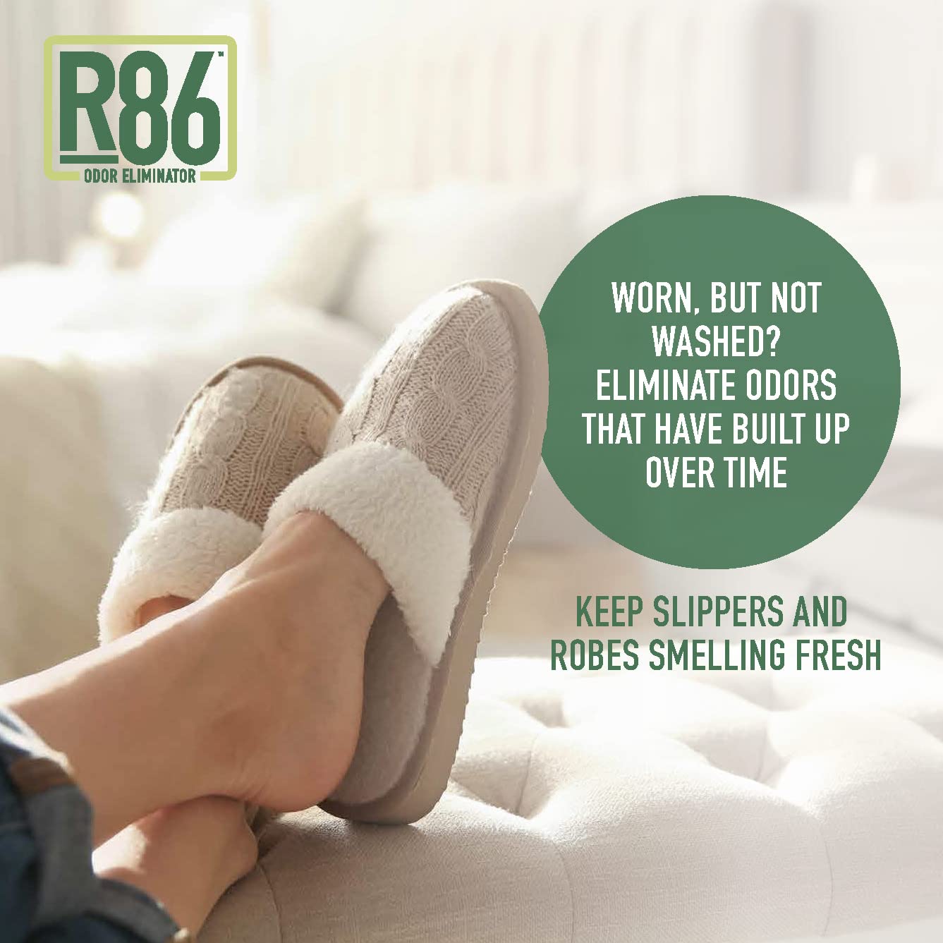 R86 Biological Odor Eliminator - Neutralize Urine Odor, Diaper Pail Odor β Use As Fabric Spray For Bedding, Mattress, Clothing β Laundry Additive - Natural Formula, Use Wet or Dry