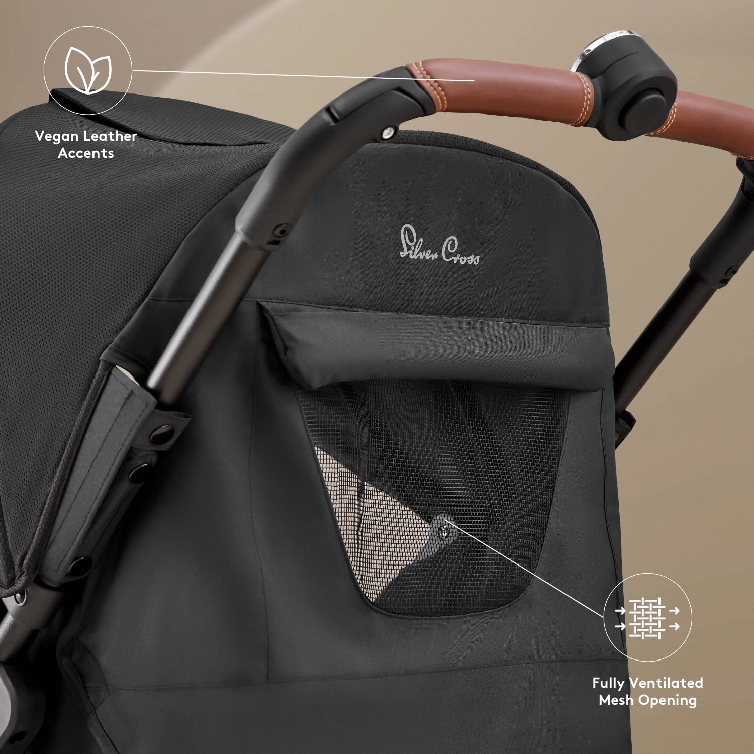 Silver Cross Jet Series - Full Size TSA Approved Infant & Toddler Stroller - Lightweight, Compact & Easy to Fold, with All-Terrain Wheels and One-Handed Recline (Eclipse, Jet-3)