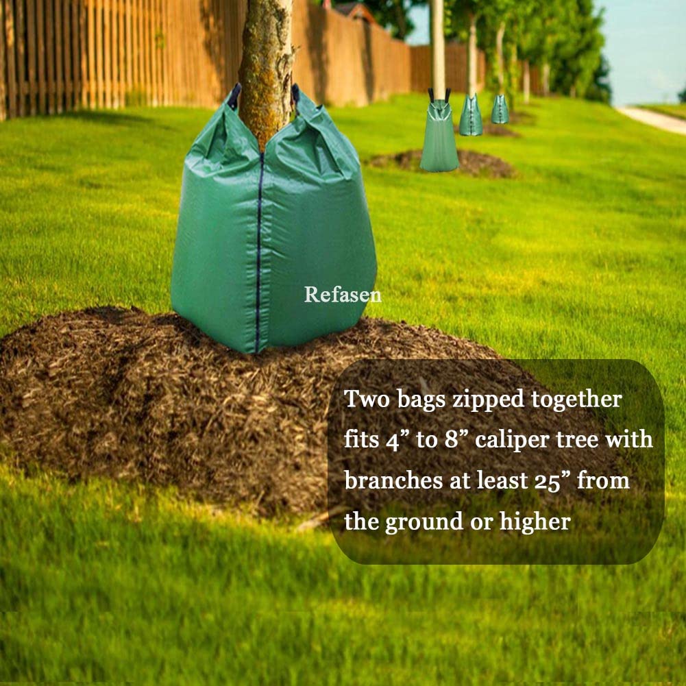 Refasen Tree Watering Bag, 20 Gallon Water Bags for Trees Slow Release Drip Irrigation Bag for Trees (1 Pack)