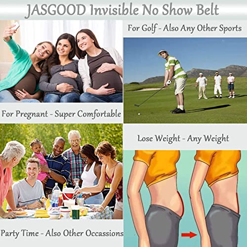 JASGOOD Womens Invisible Belt Comfortable Elastic Adjustable No Show Web Belt for Women or Men