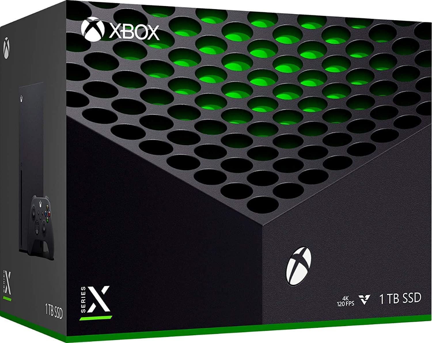 PURTCH Newest X-B.O.X. Series X_1TB SSD Console + ONE Black Wireless Controller, 16GB GDDR6 RAM, 4K UHD Blu-Ray, 8X Cores Zen 2 CPU Gaming, 8K HDR, WiFi, 2-Week Premium Support