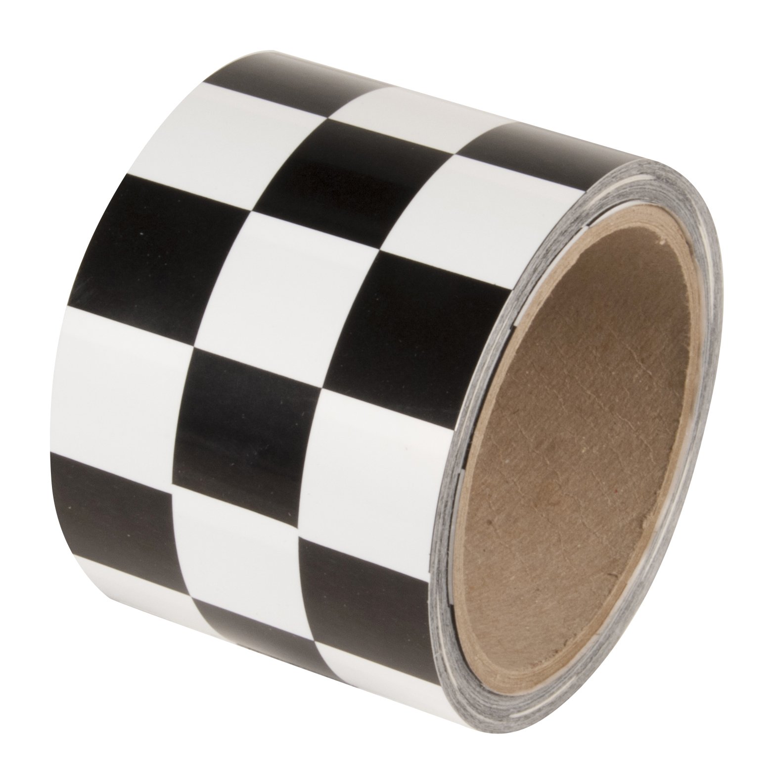INCOM Manufacturing: 1 inch Square Pattern PVC Checkerboard Racing Laminated Safety Tape, 3 inch x 54 ft, Black and White – Indoor and Outdoor