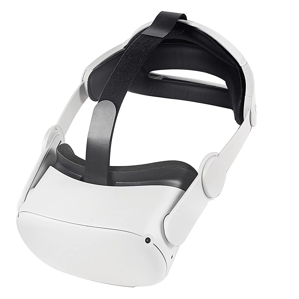 Liphontcta Adjustable Head Strap and Silicone Face Cover Compatible for Oculus Quest 2 VR Headset Elite Strap Replacement Silicone Cover for Enhanced Support and Comfort in VR Gaming