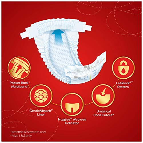 Huggies Little Snugglers Baby Diapers, Size 2, 186 Count, Unscented, Hypoallergenic, Gentle Absorb Liner, Leak Lock System, Wetness Indicator, Premium Softness, Breathability