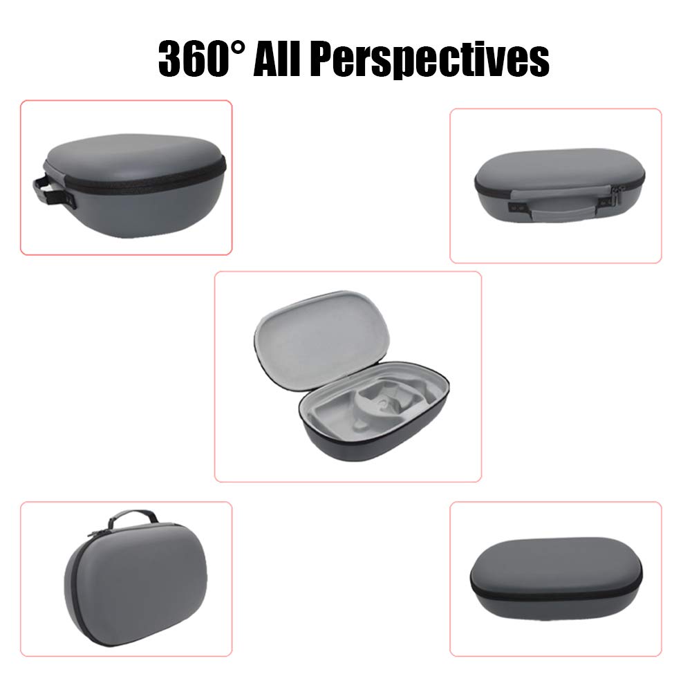 Kathleen0 Carrying Travel Case for O.culus Q uest VR 2Gaming Headset, Shockproof Water Resistance EVA Hard Storage Bag VR Accessories