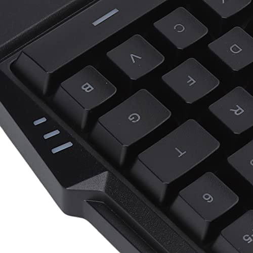 PUSOKEI 35key Mini One Handed Keyboard, RGB Backlit Gaming Keyboard USB Wired Left Handed Keyboard for PC, Laptop, Desktop, Games