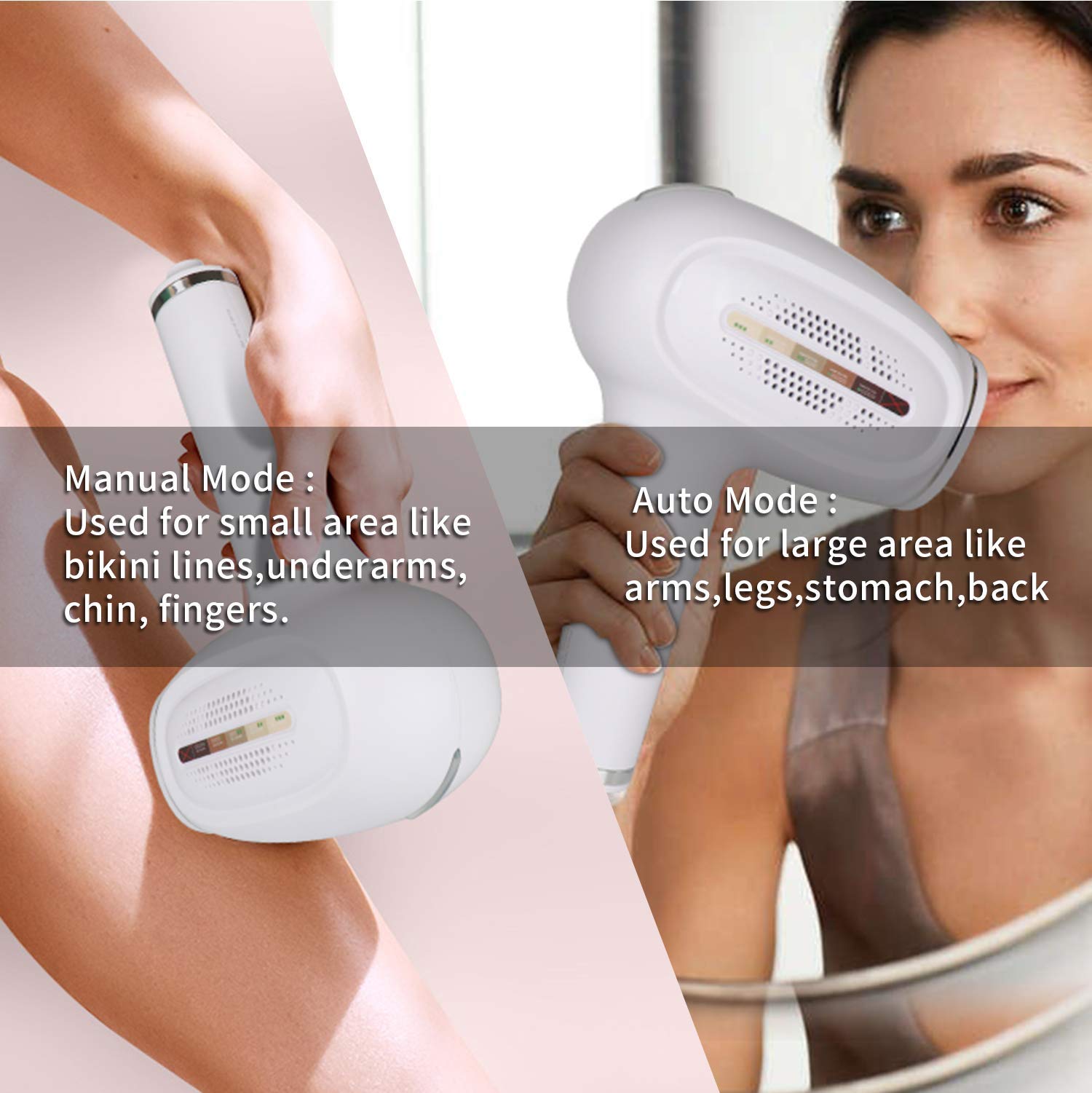 Laser Hair Removal for Women Permanent Painless Hair Remover Device for Facial Whole Body At Home, Built-in Professional Dynamic Cooling Function