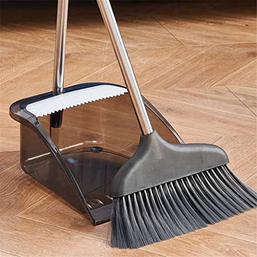 WSJIE Floor Cleaning Brooms for Dust Pan House Sweeper Dustpan and Scoop Set Magic Garbage Scoop Collector Rubber