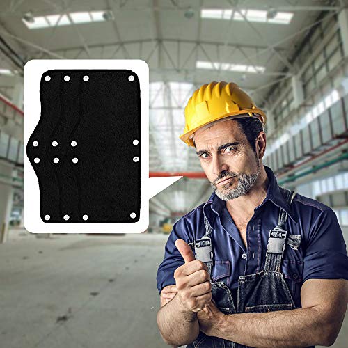 SUBANG 10 Pieces Cotton Hard Hat Sweatband Snap-on Sweatband Cloth Washable Hard Hat Liner for Safety Accessories, Black