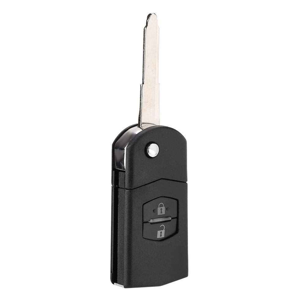 Key Fob Case for Mazda 2 3 5 6 RX8 MX5 2B, Flip 2 Button Key Fob Case Shell Cover Keyless Entry Remote Case Fit for Mazda 2 3 5 6 RX8 MX5 2B