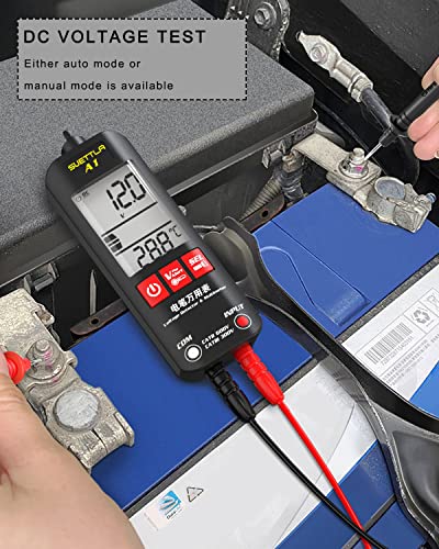 SUETTLA A1 Voltage Tester, Non Contact Voltmeter Digital Smart Multimeter Electric Detector for Measure AC/DC Volt, Liver Wire, Resistance, Continuity