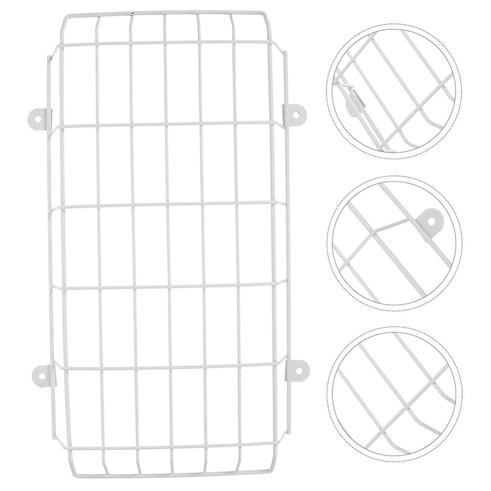VANZACK 2pcs Exit Sign Damage Stopper Emergency Light Protection Wall Mount Air Conditioner Exit Sign Protector Metal Exit Sign Protective Coated Steel Wire Guard