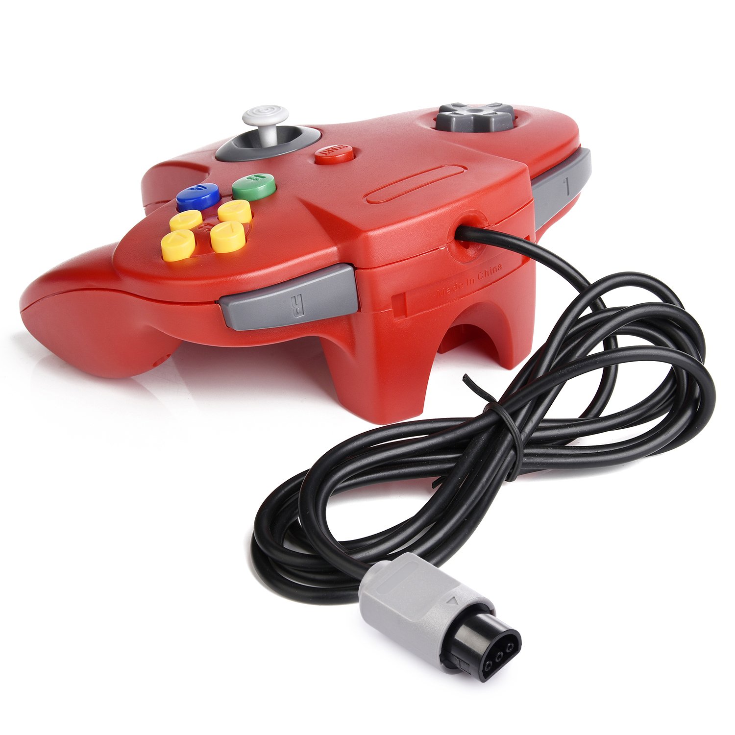 iNNEXT 2 Pack Classic 64 Controller, Game pad Joystick for 64 - Plug & Play (Non PC USB Version) (Red & Grey)