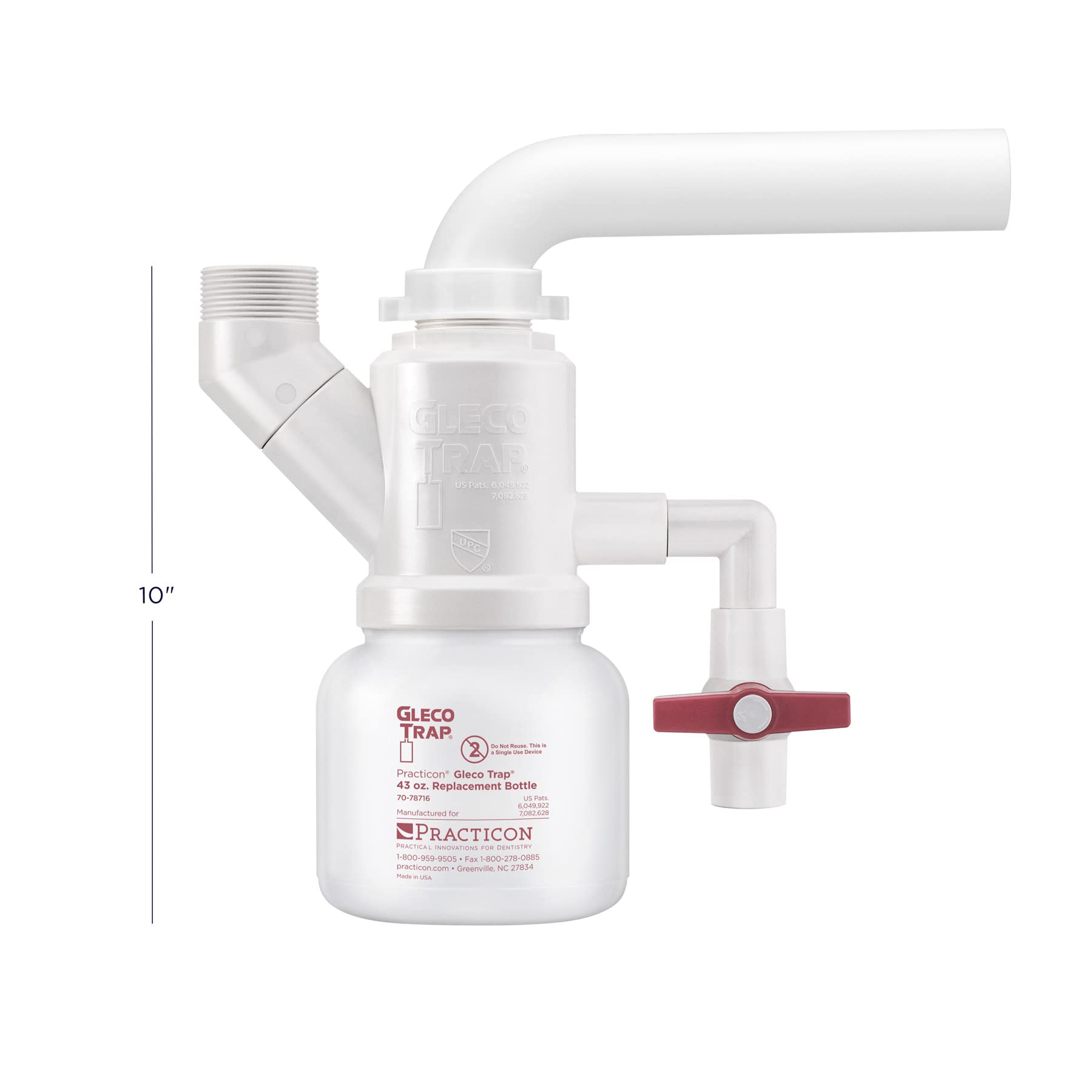 Practicon 7078726 GT-43 Gleco Sediment Trap System, Shape,, ()