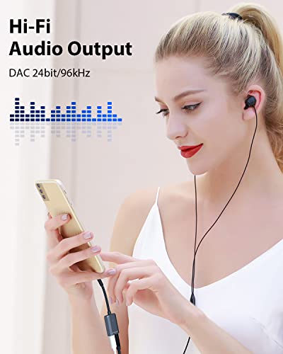 Stouchi USB C to 3.5mm Headphone and Charger Adapter, 2 in 1 USB C to Aux Audio Jack with Safe 30W Fast Charging, Hi-res DAC Compatible with iPhone15, iPad, Pixel 8/7/6/5, Samsung Galaxy S22 S21 Plus