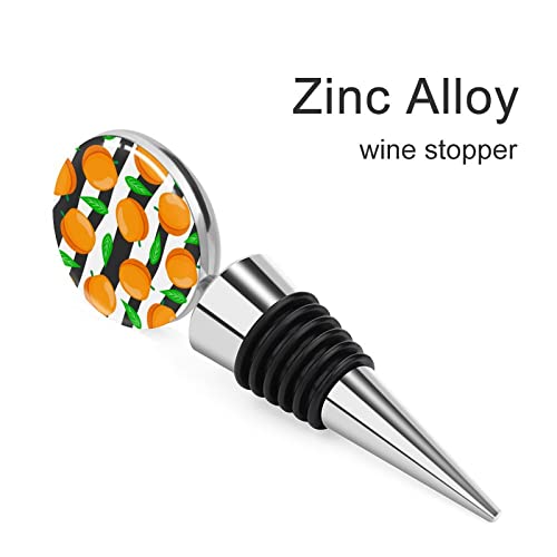 Peaches Wine Bottle Stoppers Reusable Plug Wine Saver Corks for Beverage Holiday Party Kitchen Decorative