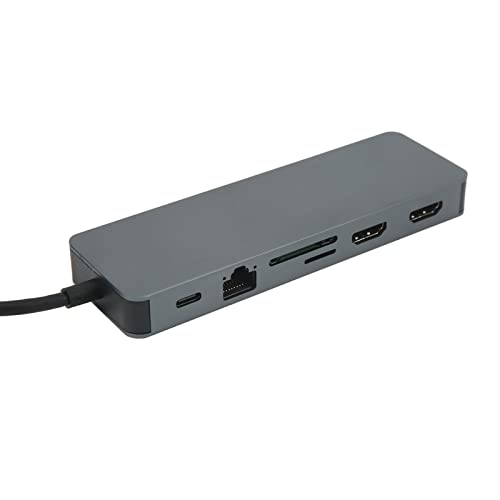 USB C Hub, Gigabit Ethernet Port 13 in 1 USB C Hub Displayport Fast Heat Dissipation 4 USB Port for Mouse