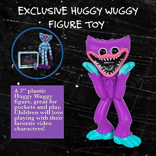 UCC DISTRIBUTING Poppy Playtime Huggy Wuggy & Friends PJ Pug-a-Piller Exclusive Lenticular Lunch Box Collectors Bundle - Includes 4 Exclusive Items –Plush, Figure, Mini Poster and Tin Lunch Box