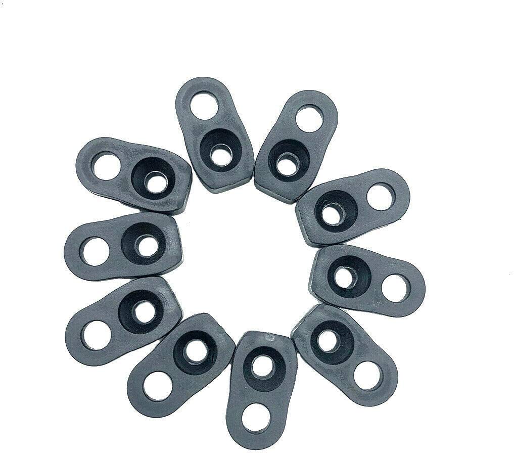Kayak 10 Pack Canoe D Ring Eyelet Tie Down Loop Deck Fitting Bungee Cord Kit Rigging Outfitting Pad Eye