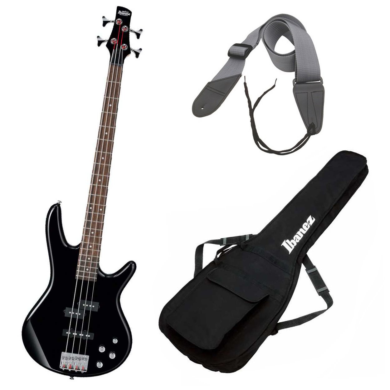 Ibanez GSR200 GIO Electric Bass Guitar Bundle with Plus Free Ibanez Gig Bag and Guitar Strap