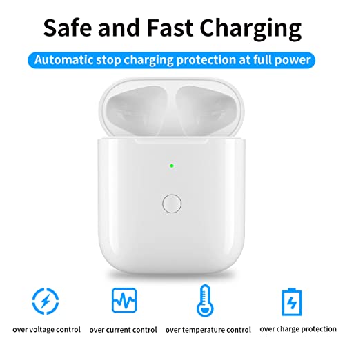 Wireless Charging Case Compatible with AirPods 1 2,Air pods Charger Case Replacement with Bluetooth Pairing Sync Button,no Aipods