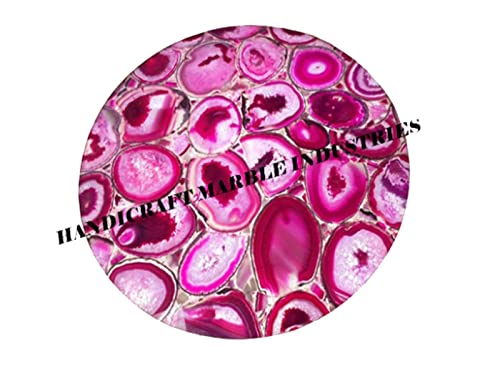 Pink Agate Round Coffee Table, Counter Top, Agate Table, Stone Coffee Table, Agate Table Top, Agate Coffee Table, Customized Agate Table