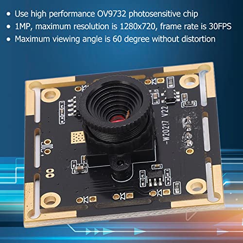 USB Camera Module, USB Plug Play LED Connection Multi Function USB Camera Board, High Performance Chip Clear Image USB Webcam Module, for Face Recognition Function