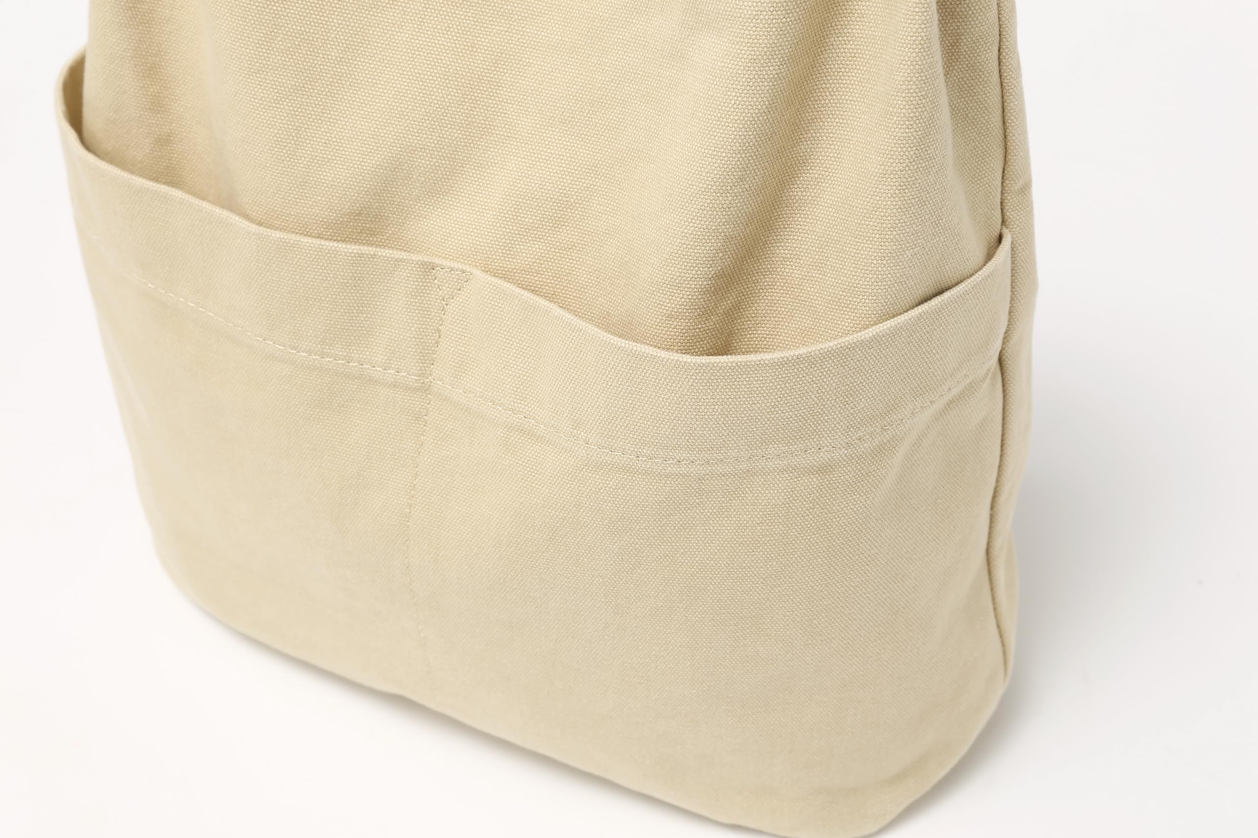 Jeelow Canvas Tote Handbag Shoulder Bucket Hobo Bag Purses For Men Women (Khaki)