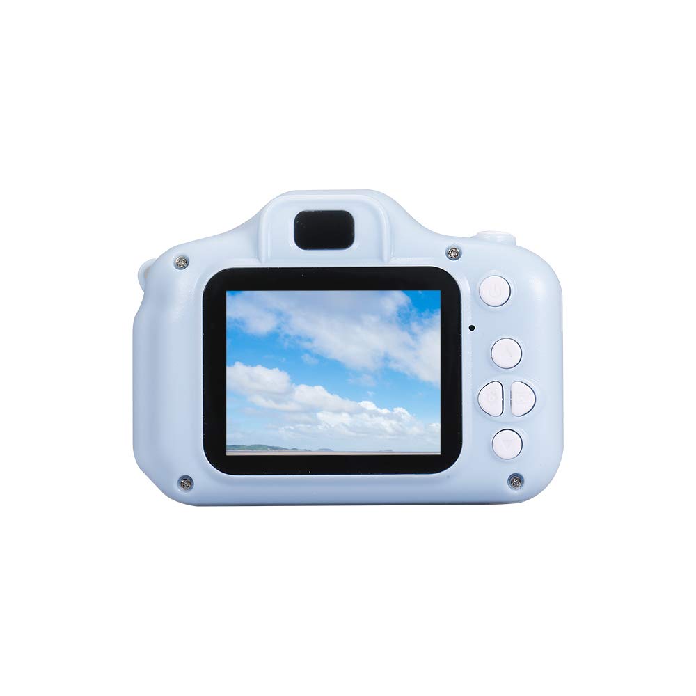 X2 Mini Kids Camera 2 inch HD Color Display Rechargable Mini Camera Video Camera Lovely Camera with 32GB Memory Card Blue NTBL