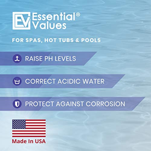 PH Increaser for Hot Tub Swimming Pools & Spa (2 LBS) - Soda Ash Powder to Get Level of Your PH Up - Fight Corrosion, Correct Acidic Water Safely, Made in USA