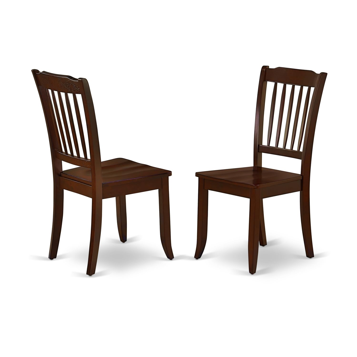 HomeStock Medieval Majesty 3Pc Dinette Set Consists of A Wood Dining Table and 2 Kitchen Chairs with Wooden Seat, Drop Leaf Table with Slat Back Chairs, Mahogany Finish