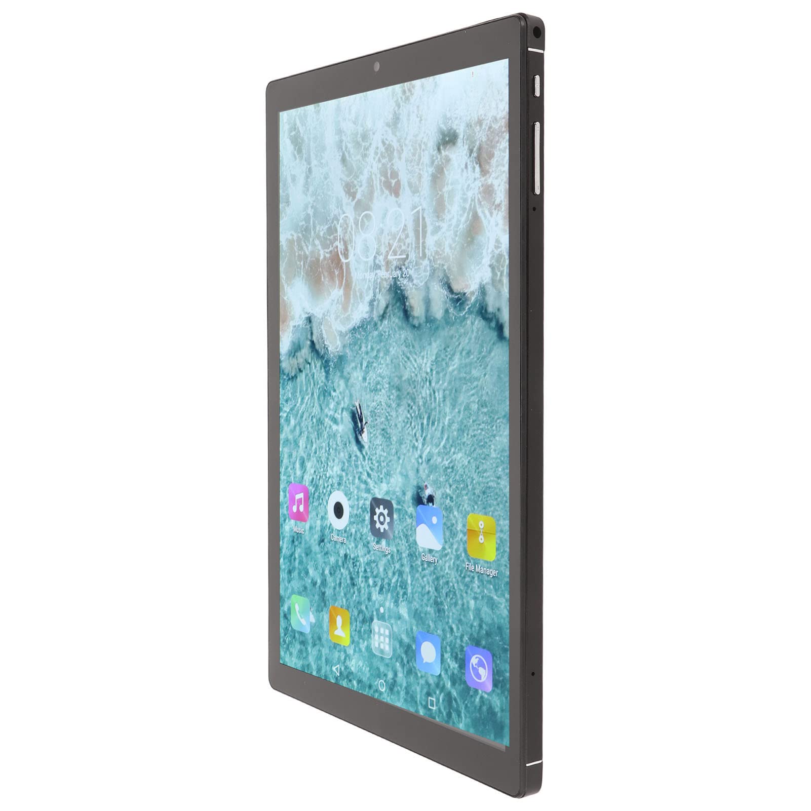 Tablet PC, Black 10.1 Inch Tablet 2.4G 5G WiFi 4GB RAM 64GB ROM Dual Card Dual Standby 100-240V Read Android 12 (US Plug)