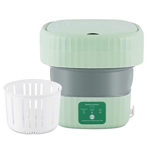 Meticuloso Portable Washing Machine, Foldable Mini Washer, Small Washer for Underwear, Socks, Baby Clothes, Towels, Delicate Items, in Apartment, Dorm, Camping, Trips and RVs
