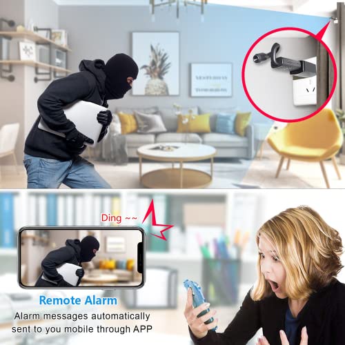 METRICSQUARE USB Mini Camera Home Security Room Camera WiFi Nanny Cam with Phone APP, Motion Detection Night Vision Small Camera 2.4G WiFi Cam