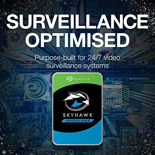 Seagate SkyHawk 3TB Surveillance Hard SATA 6Gb/s 256MB Cache 3.5-Inch Internal Drive-Frustration Free Packaging (ST3000VX009), 2 gal
