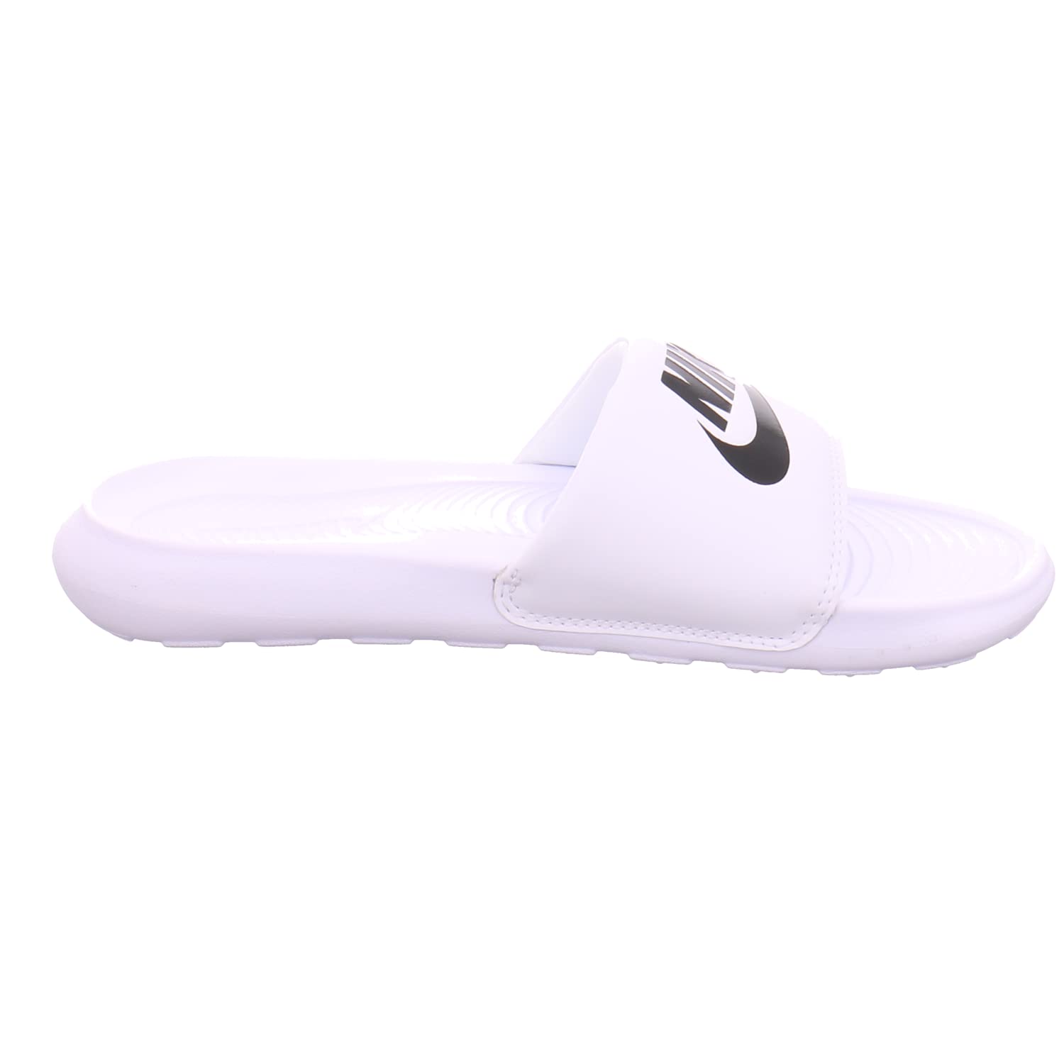 Nike Women's Basic/Active Slide, White Black White, 11 AU