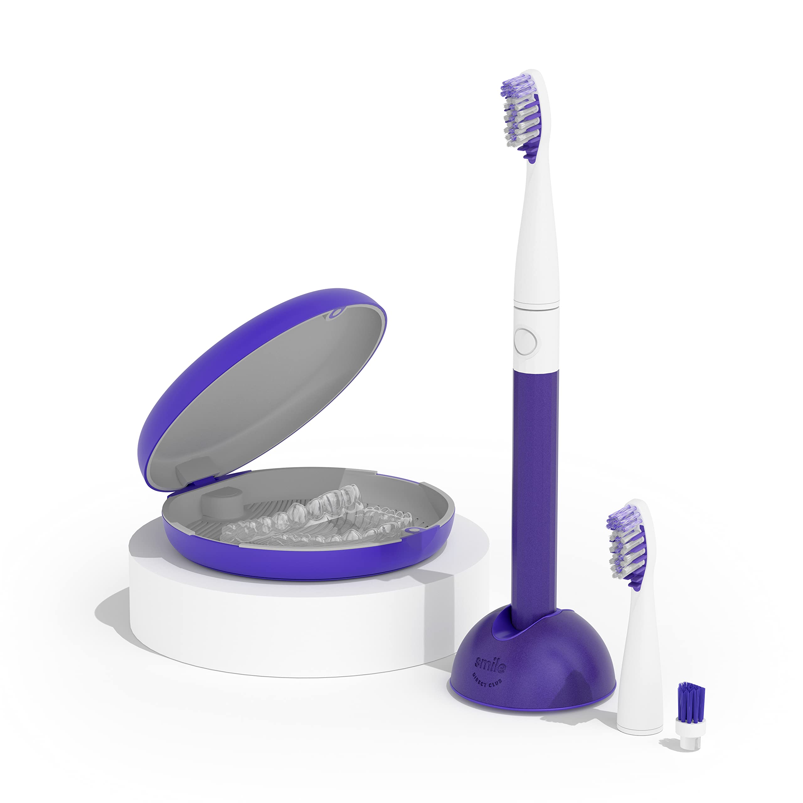 SmileDirectClub Aligner Essentials - Aligner Case, Electric Toothbrush Club Edition, 1 Replacement Brush Head