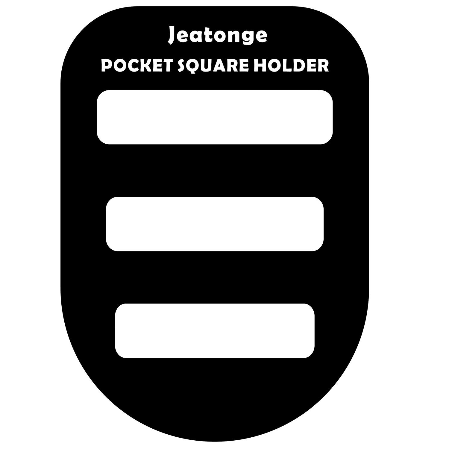 Jeatonge Pocket Square Holder Keeper Organizer Pocket Squares for Men Prefolded (Holder 3 Pcs)