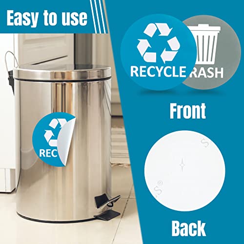 Sukh 8 Pack Recycle Sticker for Trash Can Large Sign Garbage Recycling Sticker Reuse Recycle Vinyl Perfect for Kitchen Necessity Home Essentials,Home, Office,Work,Commercial Event,Apartment,Hotel