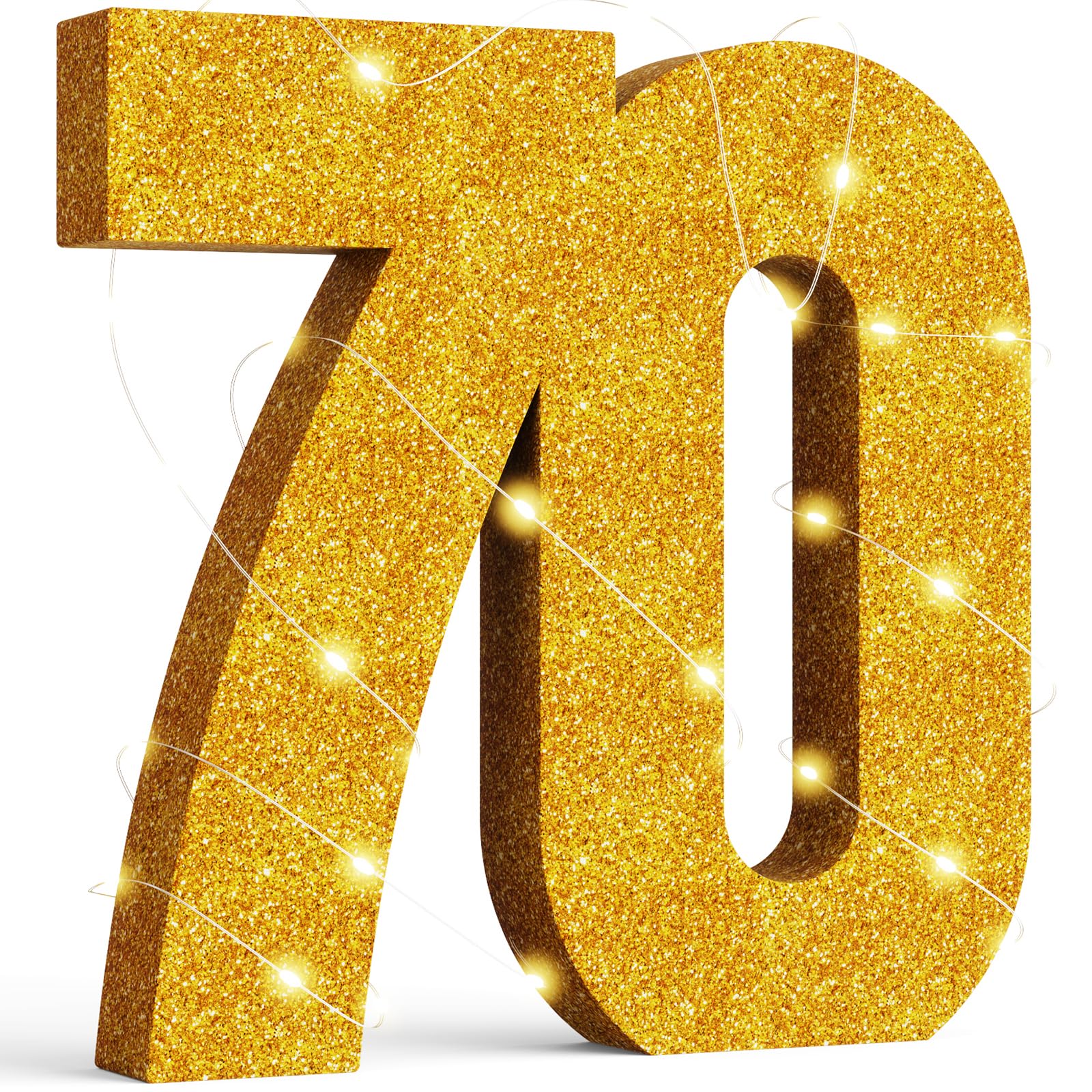 Usongshine Happy 70th Birthday Decorations Anniversary Decorations 70th Centerpiece Table Decorations for Men Women(30 * 30 * 3cm)